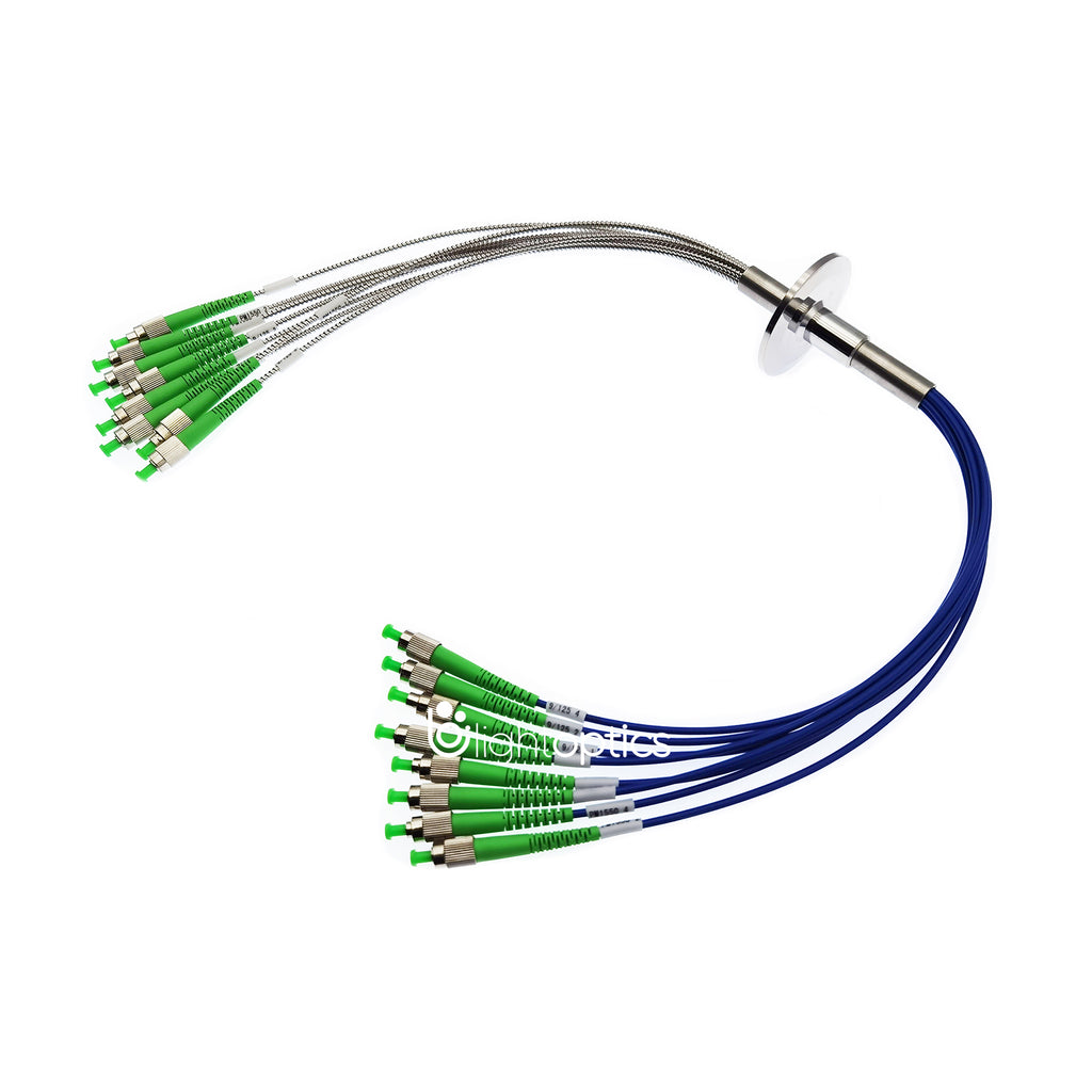 8-Port Vacuum Fiber Feedthrough KF40 – LightOptics®