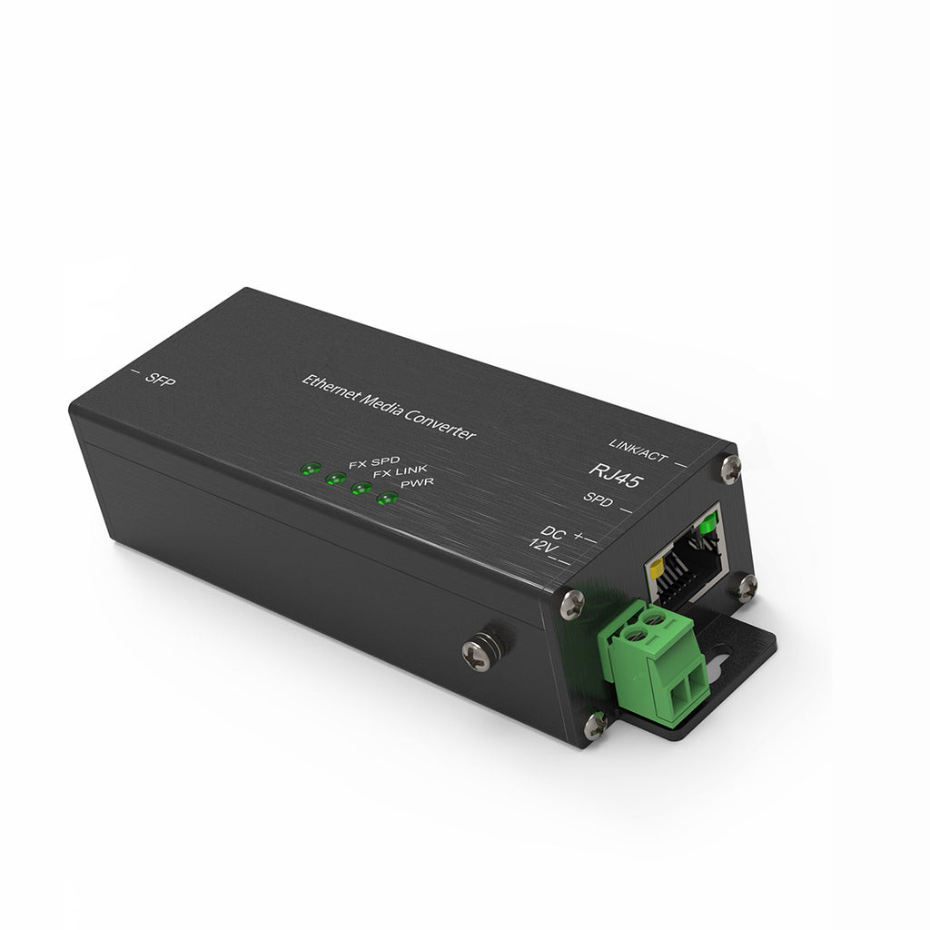 Mini Industrial Gigabit Ethernet media converter – LightOptics®