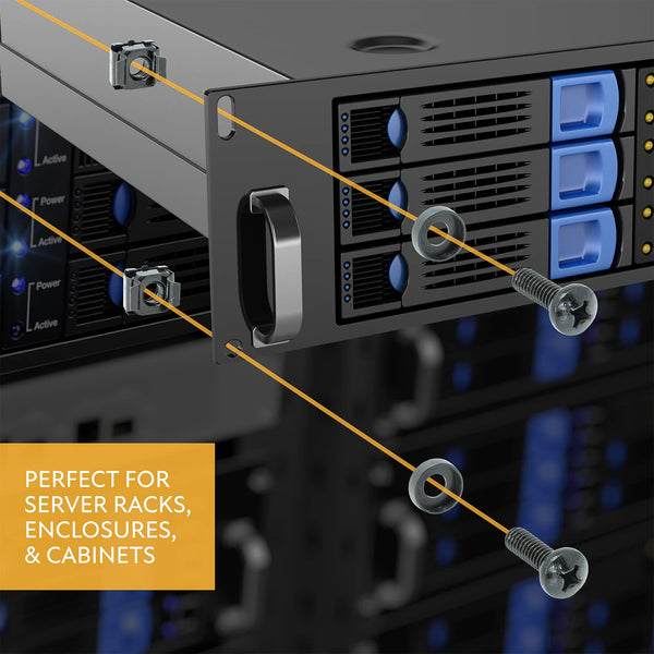 Server Rack Cabinet M6 Cage Nuts – LightOptics®