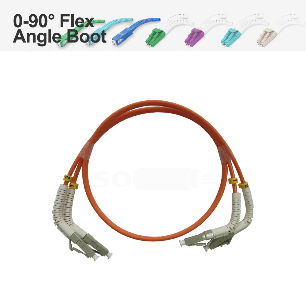 LC Flex Angle Boot 90 degree Fiber Patch Cable – LightOptics®