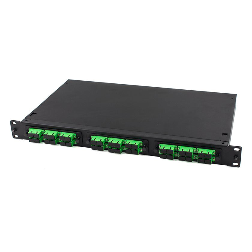 1U 19" Rack-mount Fixed Fiber Panel Enclosure with 3 LGX slots ...